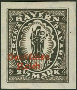 Stamp: Stamps of Bavaria overprinted Deutsches Reich (German Realm ...
