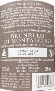 Drink Label: Leonardo da Vinci Brunello Di Montalcino (Cantine Leonardo ...