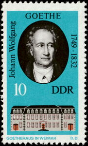 Stamp: Johann Wolfgang von Goethe (1749-1832) (Germany, Democratic ...