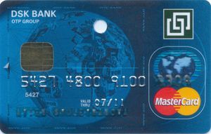 Bank Card: Dsk Bank MasterCard Globe Blue Chip - 10/06 (DSK Bank ...