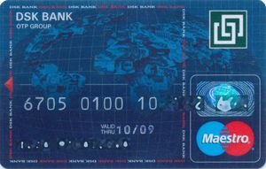 Cartão bancário: Dsk Bank Maestro World Blue - 07/07/006 (DSK Bank ...