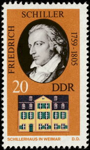 Stamp: Friedrich Schiller (1759-1805) (Germany, Democratic Republic ...