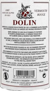 Drink Label: Dolin Vermouth de Chambéry Rouge (Maison Dolin & Cie ...