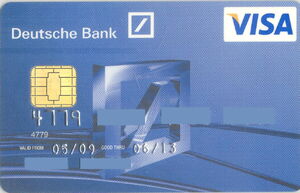 Bank Card: Deutsche Bank (Deutsche Bank, Germany, Federal RepublicCol ...