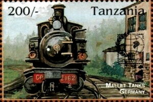 Stamp: Mallet Tanks Germany (Tanzania(Locomotives) Mi:TZ 2067,Sn:TZ 1338d