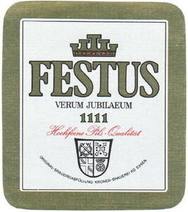 Drink Label: Festus (Kronen-Brauerei Essen, Germany, Federal ...