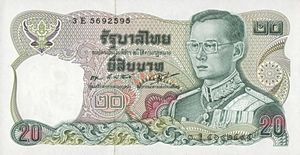 Banknote: 20 Baht (Thailand(1978-1981 ND Issue; Series 12) Wor:P-88a.3