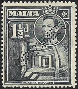 Stamp: Neolithic Hypogeum (Malta(Definitives 1938-1943: King George VI ...
