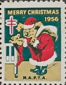 Stamp: Koala as Santa (NAPTA) (Australia: Cinderella Stamps ...