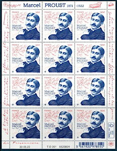Stamp: Marcel Proust, Writer, 150th Anniversary of Birth (FranceMi:FR ...