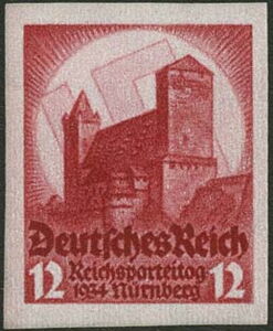 Stamp: Nuremberg Castle (German Realm(Nuremberg Rally) Mi:DR 547U,Sg:DR ...