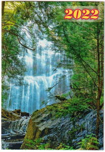 Pocket Calendar: Waterfall (Ukraine(Landscapes) Col:UA-2022-Land-004.03