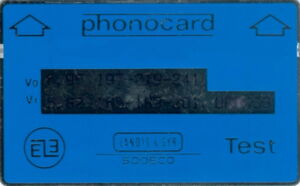 Phonecard: Phonocard SODECO - Test (Test, Proof, Sample & Demo Cards ...