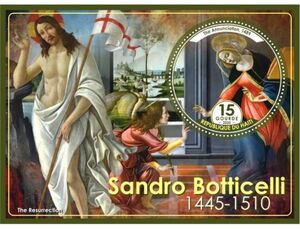 Марка: Art Sandro Botticelli Italian painter (Гаити: Нелегальные марки ...