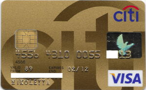 Bank Card: Citi VISA (Citibank, GreeceCol:GR-VI-0330.01
