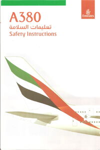 Safety Card: A380 (Emirates, United Arab EmiratesCol:UAE-AE-0024