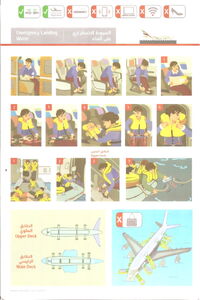 Safety Card: A380 (Emirates, United Arab EmiratesCol:UAE-AE-0024