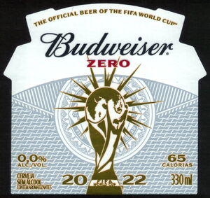 Etiqueta de Bebida: Budweiser Zero FIFA World Cup 2022 (Ambev S.A ...