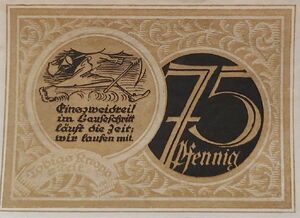 Banknote: 75 Pfennig (German Notgeld(Stolzenau an der Weser) GrM:1276.1b