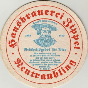 Beer Coaster: Zippel (Hausbrauerei Günther Zippel, Germany, Federal ...