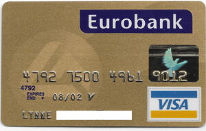Bank Card: Eurobank VISA (EuroMerchant Bank S.A., GreeceCol:GR-VI-0317.02