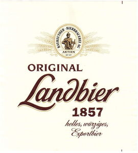 Drink Label: Landbier 1857 (Bayreuther Bierbrauerei AG, Germany ...