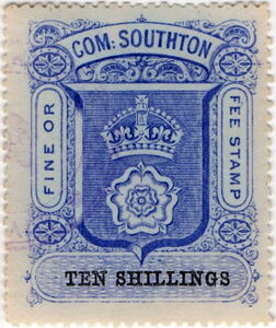 Stamp: Fine or Fee Stamp (United Kingdom: Revenue Stamps(Southampton ...