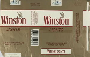 Cigarette Pack: Winston Lights (PeruCol:PE-CT-0056