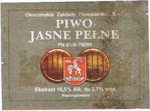 Drink Label: Piwo Jasne Pełne (Browar Okocim, PolandCol:PL-BEER-011381