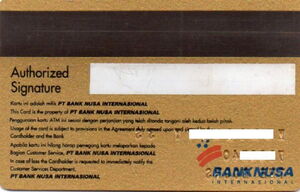 Bank Card: Atm Nusa (Bank NUSA, IndonesiaCol:ID-CR-0004