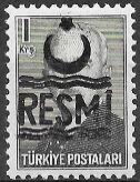 Stamp: Overprint RESMI (Türkiye (Turkey)(Official Stamps) Mi:TR D56,Sn ...