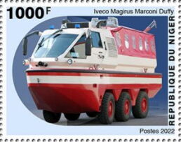 Stamp: Iveco Magirus Marconi Duffy (Niger(Special Transport (2022)) Yt ...