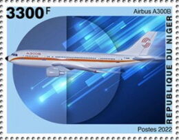 Stamp: Airbus A300B (Niger(50th Anniversary of the First Flight of the ...