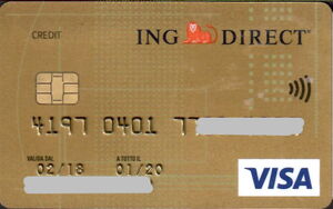 Tarjeta de Banco: ING Direct (gold) (ING DIRECT, ItaliaCol:IT-VI-0101.02