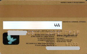 Tarjeta de Banco: ING Direct (gold) (ING DIRECT, ItaliaCol:IT-VI-0101.02