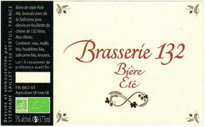 Drink Label: 132 Bière Été (Brasserie 132, FranceCol:FR-BEER-000735