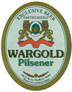 Drink Label: Wargold Pilsener (Browar Warka, PolandCol:PL-BEER-011451