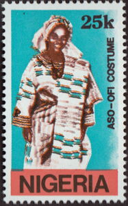 Stamp: Aso-ofi (Nigeria(Traditional Costumes) Mi:NG 543,Sn:NG 557,Sg:NG 584