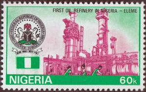 Stamp: Eleme Oil Refinery (Nigeria(Independence, 25th Anniversary) Mi ...