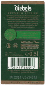 Drink Label: Diebels (Diebels Brauerei, Germany, Federal RepublicCol:DE ...