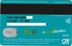 Bank Card: Sunflowers (Credit Agricole Bank Polska, PolandCol:PL-MC-0660.02