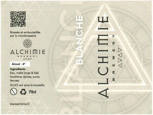 Drink Label: Alchimie Blanche (Brasserie Alchimie brewery, FranceCol:FR ...