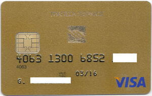 Bank Card: Trapeza Peiraios Visa (Piraeus Bank, GreeceCol:GR-VI-0478.05