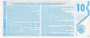 Banknote: 10 Pesos (Argentina(Issue Provincia de Córdoba) Wor:S-2387D