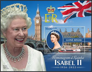 Stamp: Queen Elizabeth II (1926–2022) (Guinea-Bissau(Queen Elizabeth II ...