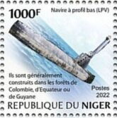 Stamp: Low Profile Vessel (LPV) (Niger(Narco Submarines (2022)) Yt:NE 6956