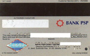 Bank Card: Procard (Bank PSP, IndonesiaCol:ID-GM-0156