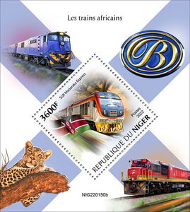 Stamp: African Trains (Niger(African Trains (2022)) Yt:NE BF1439