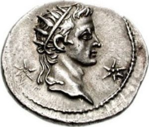 Moeda: 1 Denarius (Divus Augustus, two stars) (Império Romano) (0037 ...