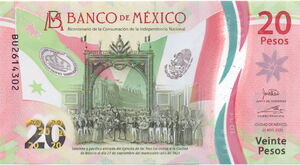 Banknote: 20 Pesos (Mexico(2021-2022 "Bicentennial of Independence ...